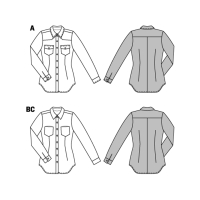 Schnittmuster Bluse, Burda 6849 | Stoffe Hemmers