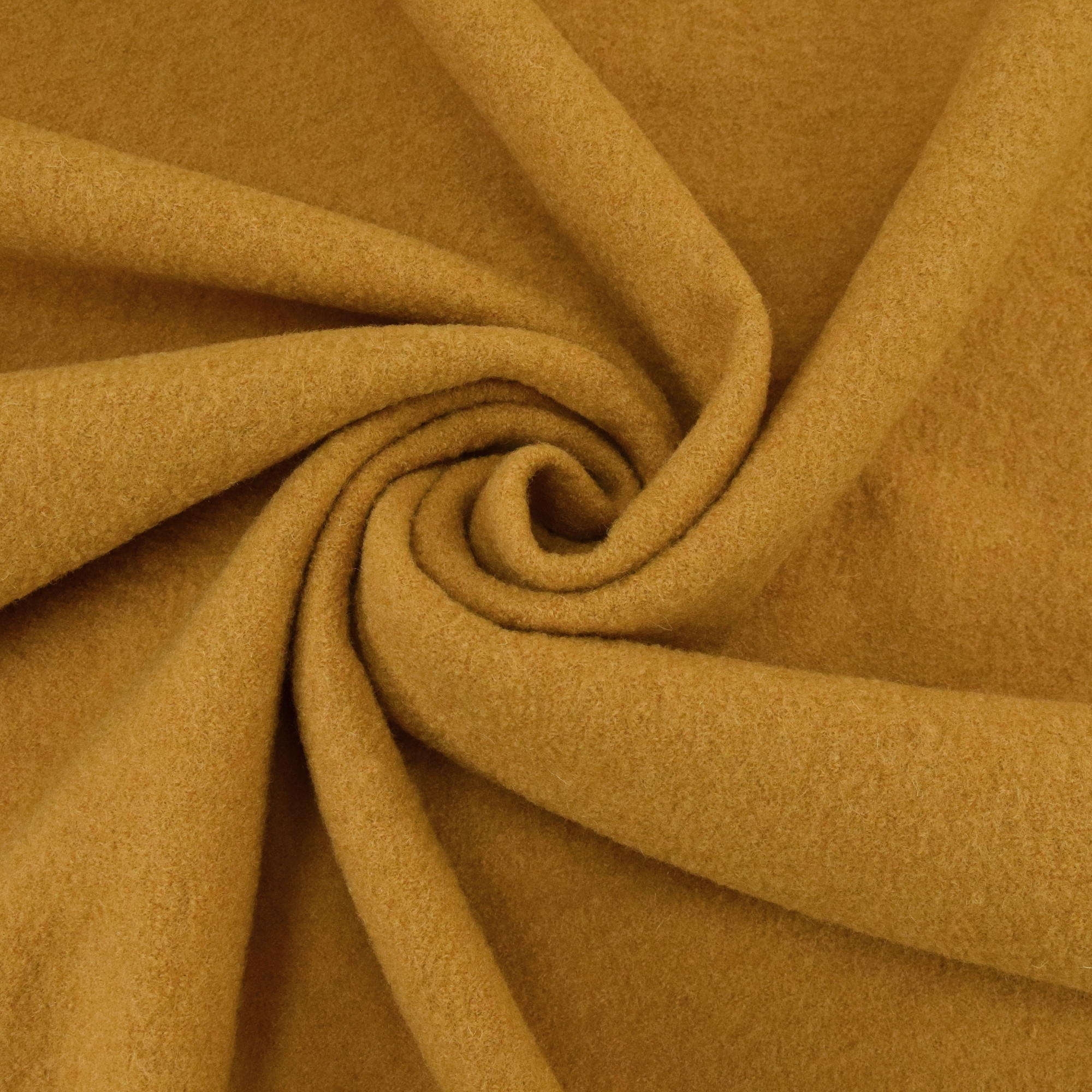Wollstoff Walkloden ocker | Stoffe Hemmers