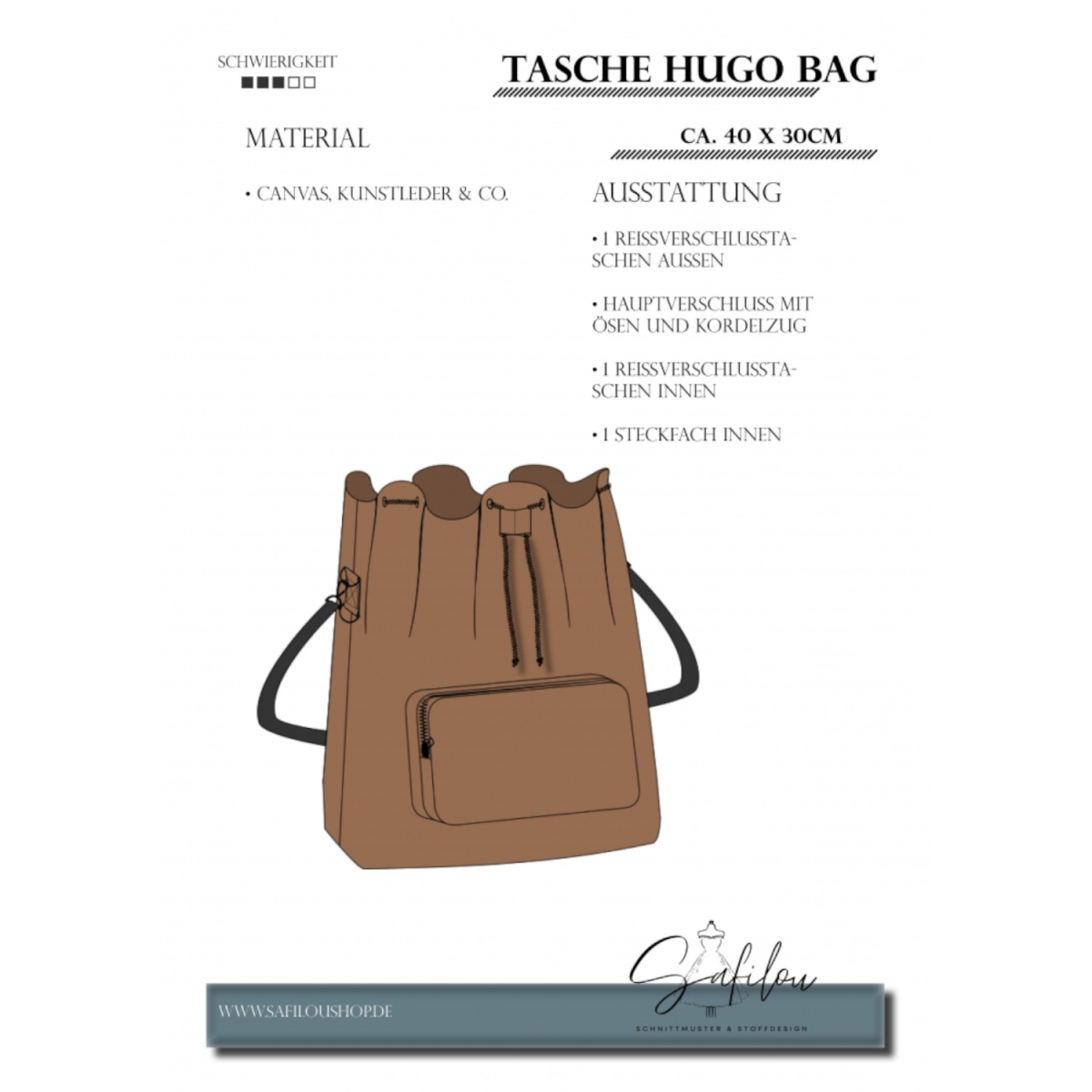 E-Book Safilou Tasche Hugo Bag, german | Fabrics Hemmers