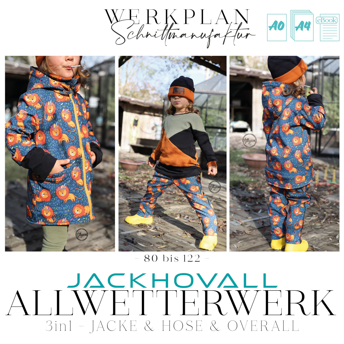 E-Book WPS - Werkplan Schnittmanufaktur Kapuze Jackhovall Allwetterwerk A4/A0, german | Fabrics ...