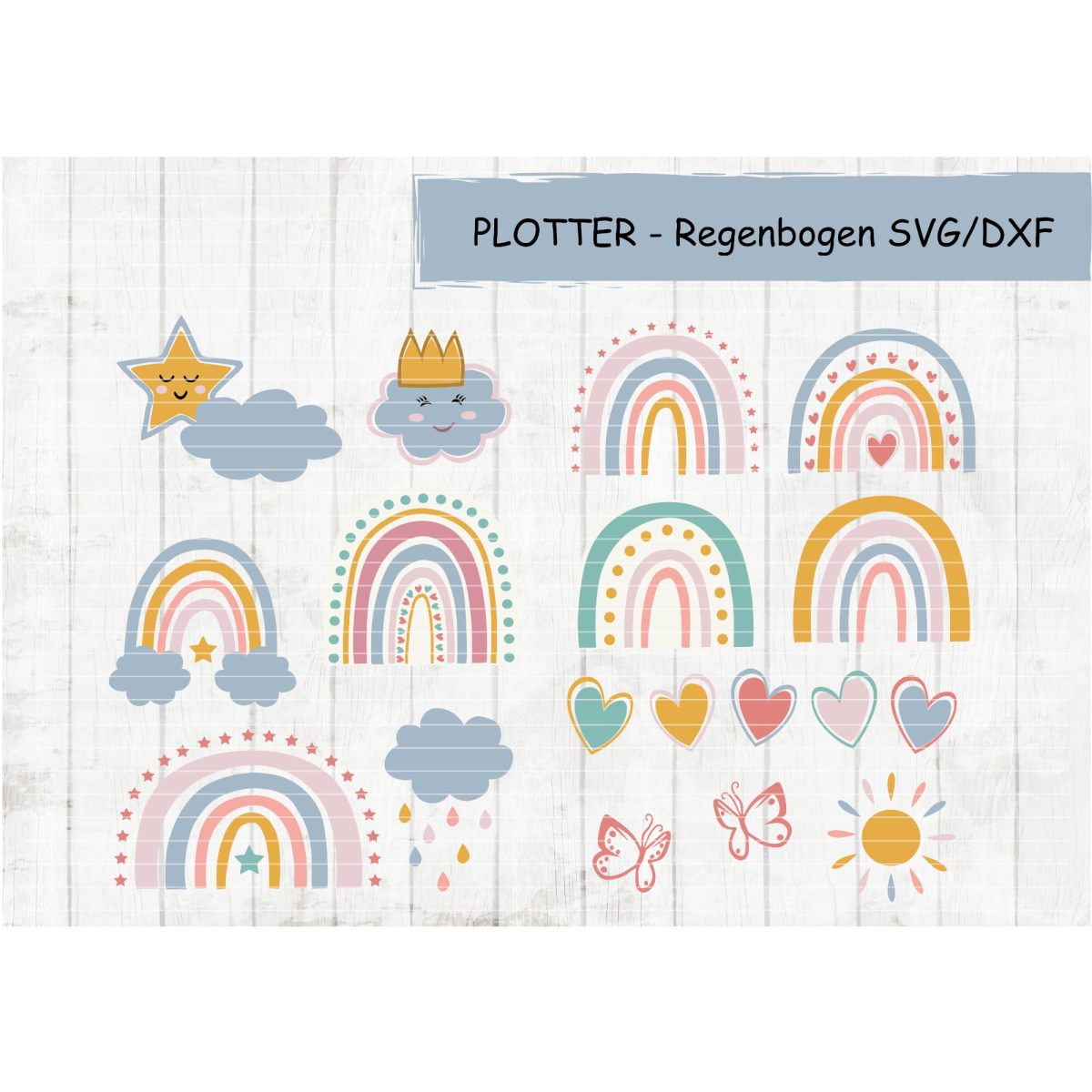 Plotterdatei 73engelchen Regenbogen, german | Fabrics Hemmers