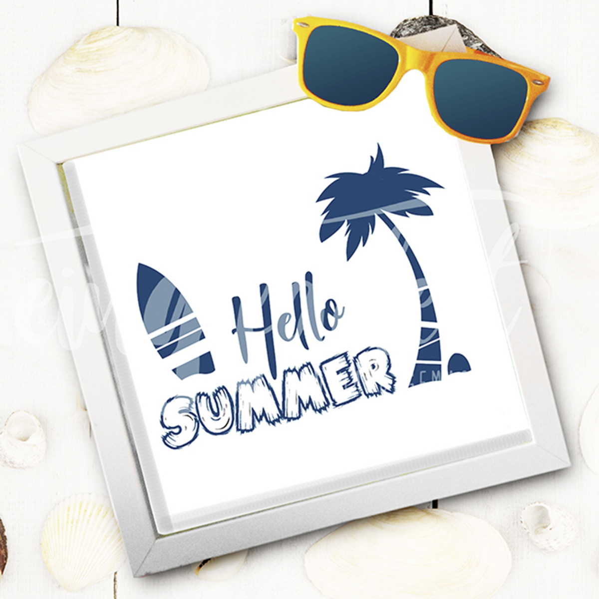 Plotterdatei Eing'fadelt Hello Summer, german | Fabrics Hemmers