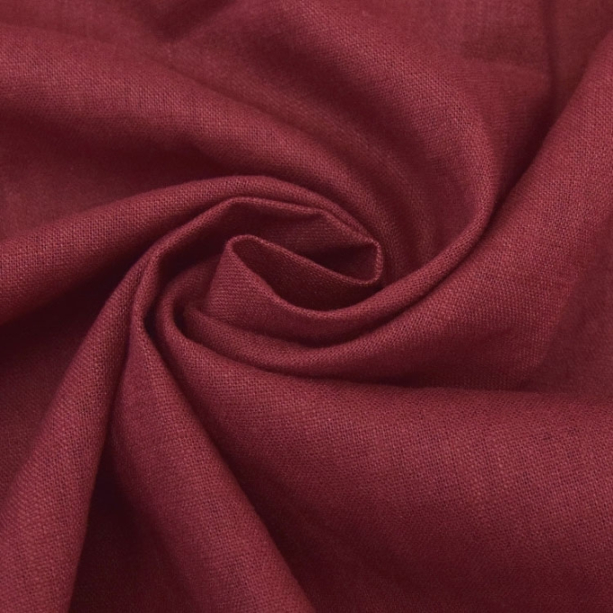 Sample: Linen, wine red | Fabrics Hemmers