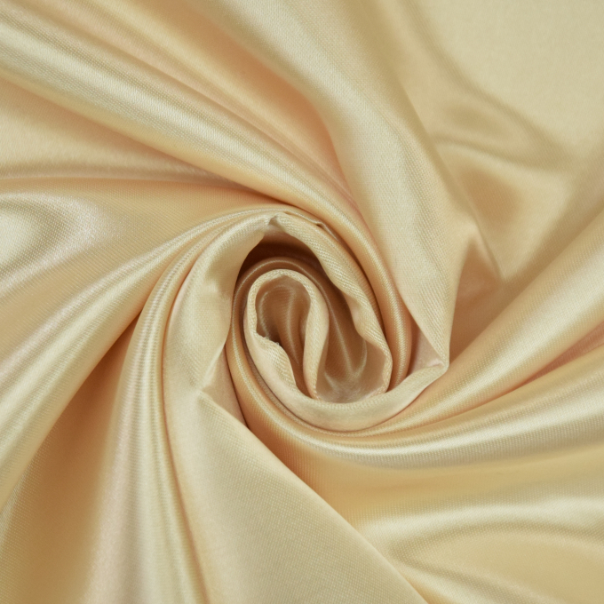 Sample: Polyester satin beige | Fabrics Hemmers