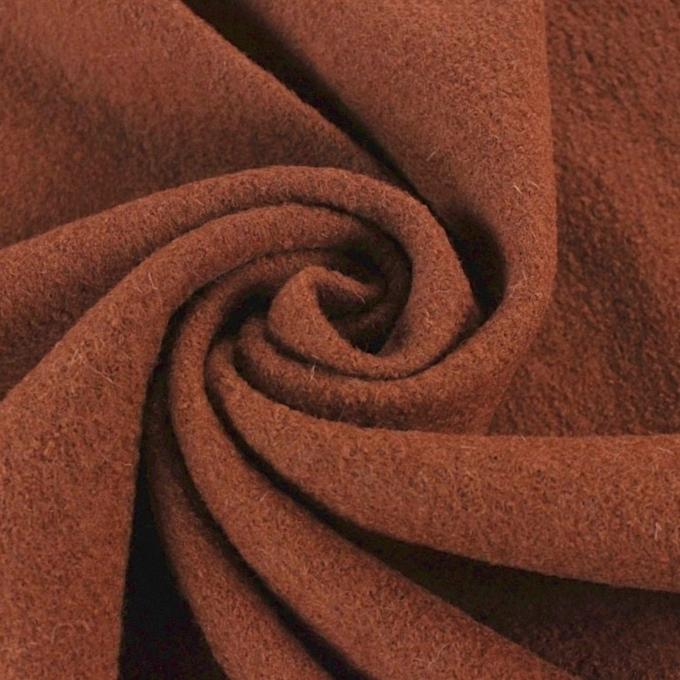 Sample: Fulled loden terracotta | Fabrics Hemmers