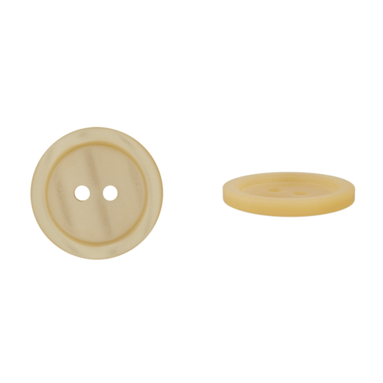 Bouton couture plastique 11mm 2 trous, beige clair | Tissus Hemmers