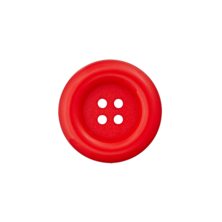 4-hole button Carnival 51 mm, red | Fabrics Hemmers