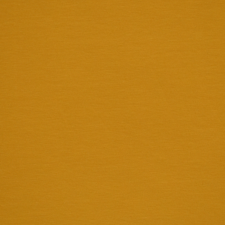 Baumwolljersey uni, senfgelb | Stoffe Hemmers