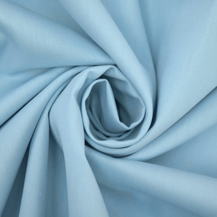 Tissu coton popeline, bleu clair | Tissus Hemmers