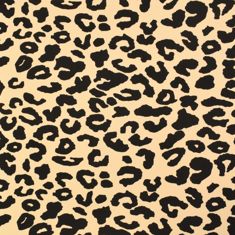 Bio- Sweat leopard, black | Fabrics Hemmers