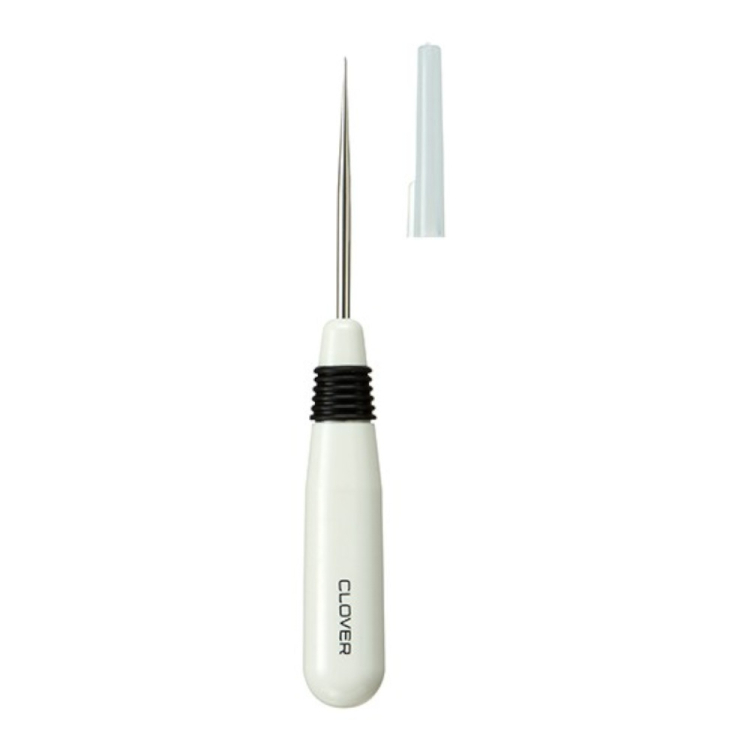 Clover Straight Awl/White Plastic | Fabrics Hemmers