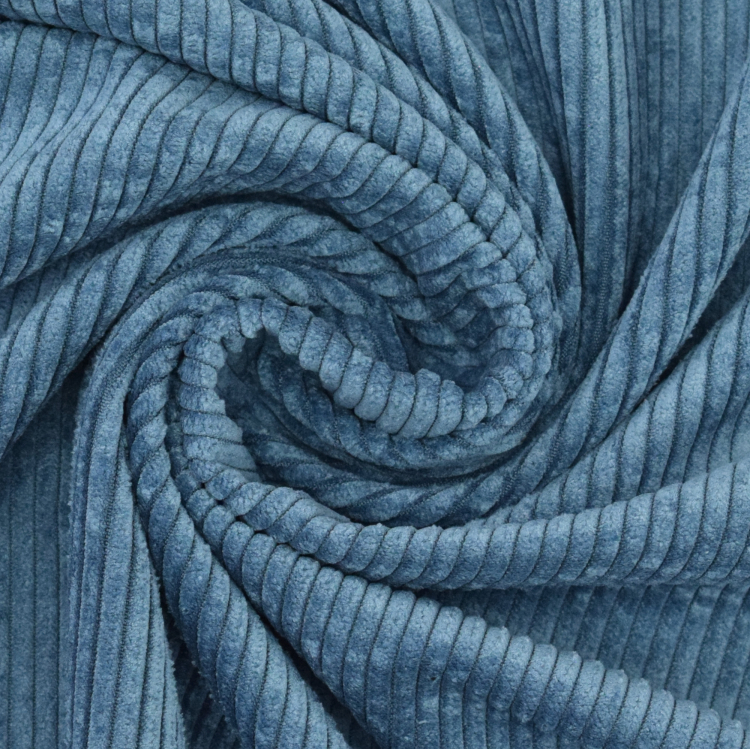Corduroy plain, powder blue | Fabrics Hemmers