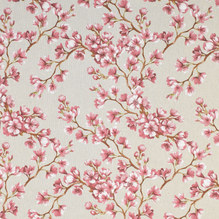 Tissu déco semi panama Fleurs de cerisier, beige | Tissus Hemmers
