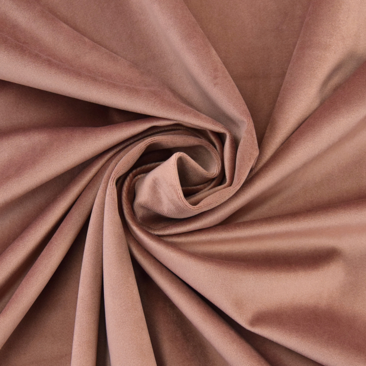 Dekostoff Samt Uni, altrosé | Stoffe Hemmers
