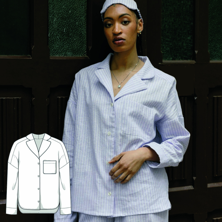 E-Book JULIANA MARTEJEVS Pyjama Blouse, english | Fabrics Hemmers