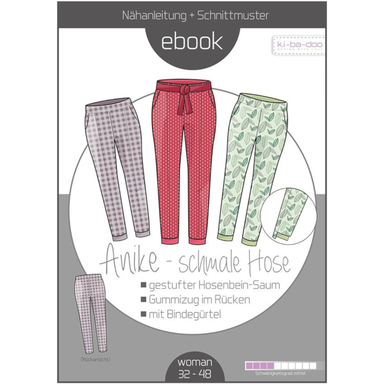 E-Book Ki-Ba-Doo Schmale Hose Anike, german | Fabrics Hemmers