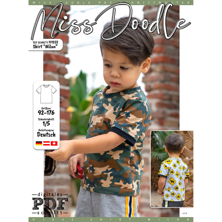 E-Book Miss Doodle H1032 Kindershirt Milan | Stoffe Hemmers