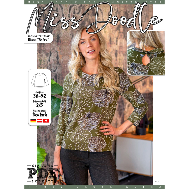 E-Book Miss Doodle H1062 Damenbluse Astra | Stoffe Hemmers