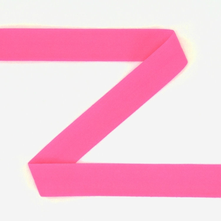 Elastic edge binding dull, neon pink | Fabrics Hemmers