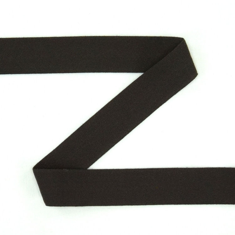 Elastic edge binding dull, chocolate-brown | Fabrics Hemmers