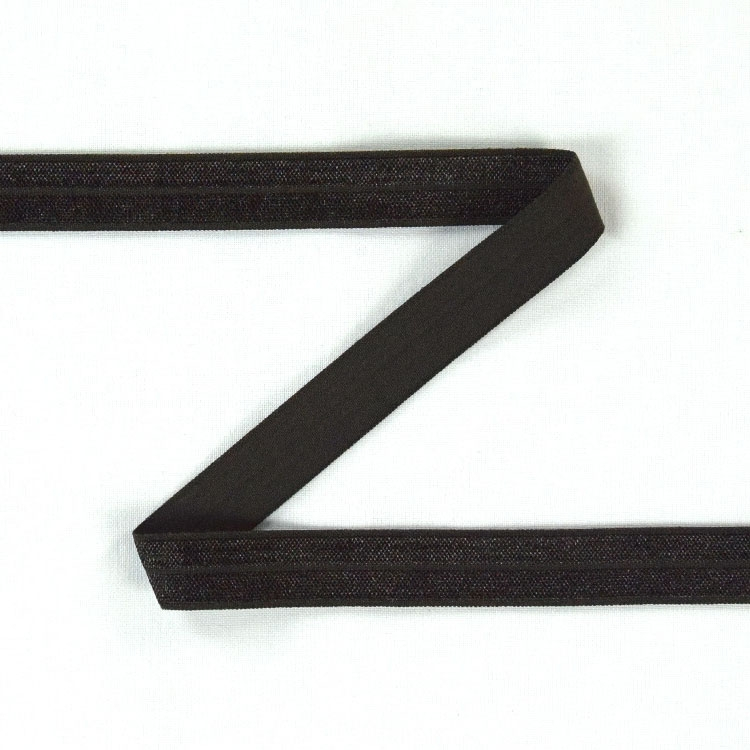 Elastic edge binding, 15 mm, chocolate-brown | Fabrics Hemmers