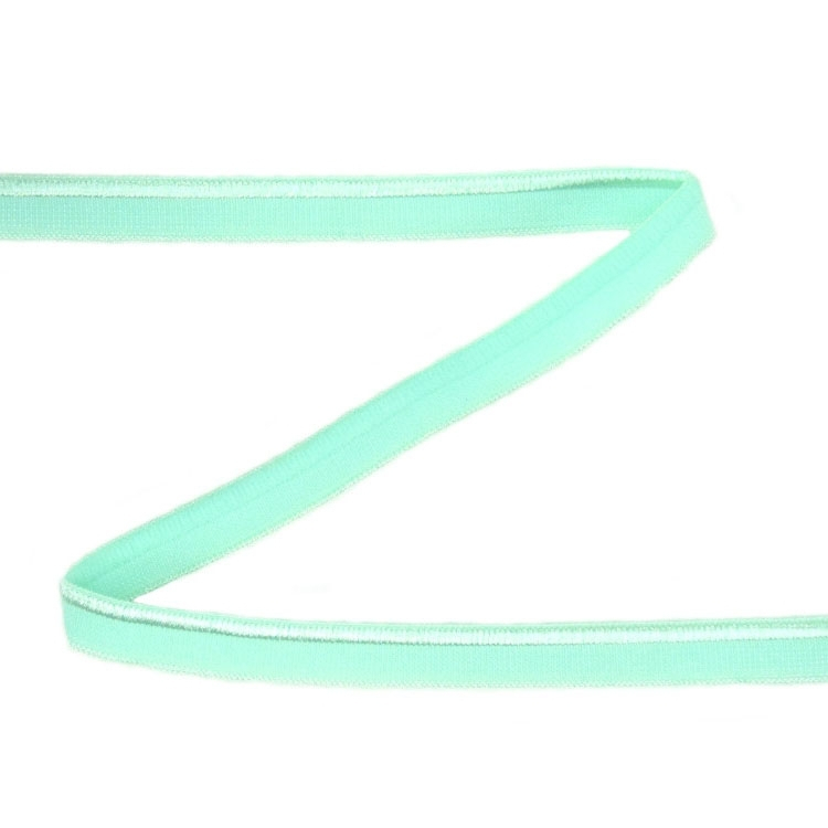 Elastic shiny piping, mint green 10 mm | Fabrics Hemmers