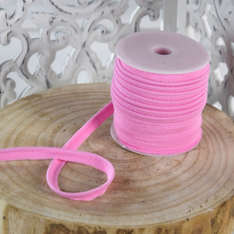 Stretchy Piping ribbon,, pink | Fabrics Hemmers