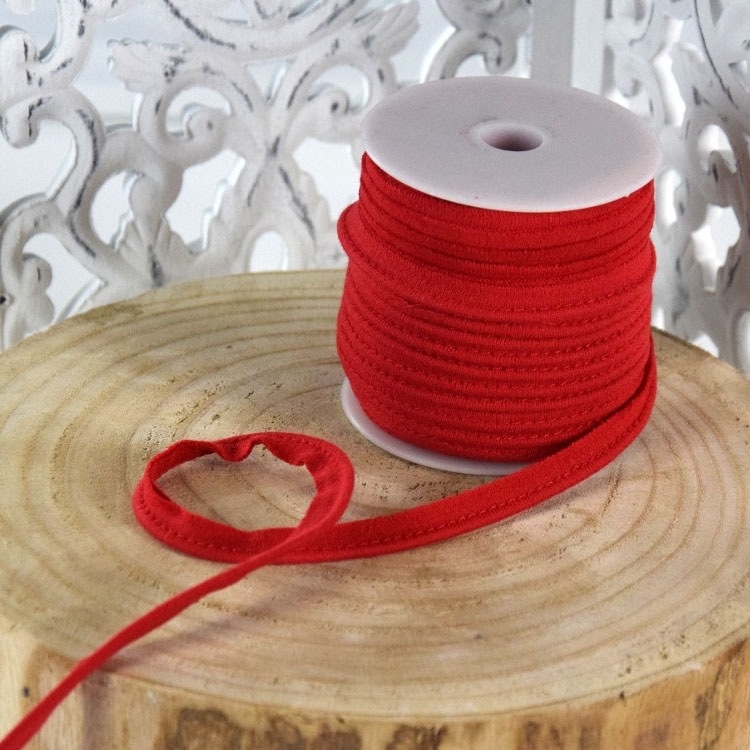 Stretchy Piping ribbon, red | Fabrics Hemmers