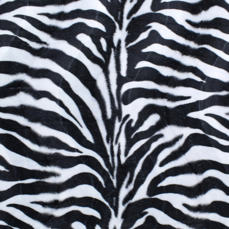 Faux fur zebra skin, white | Fabrics Hemmers