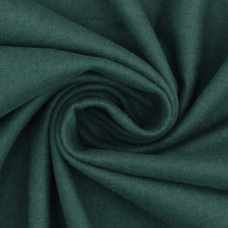 flannel fabrice plain, dark green | Fabrics Hemmers
