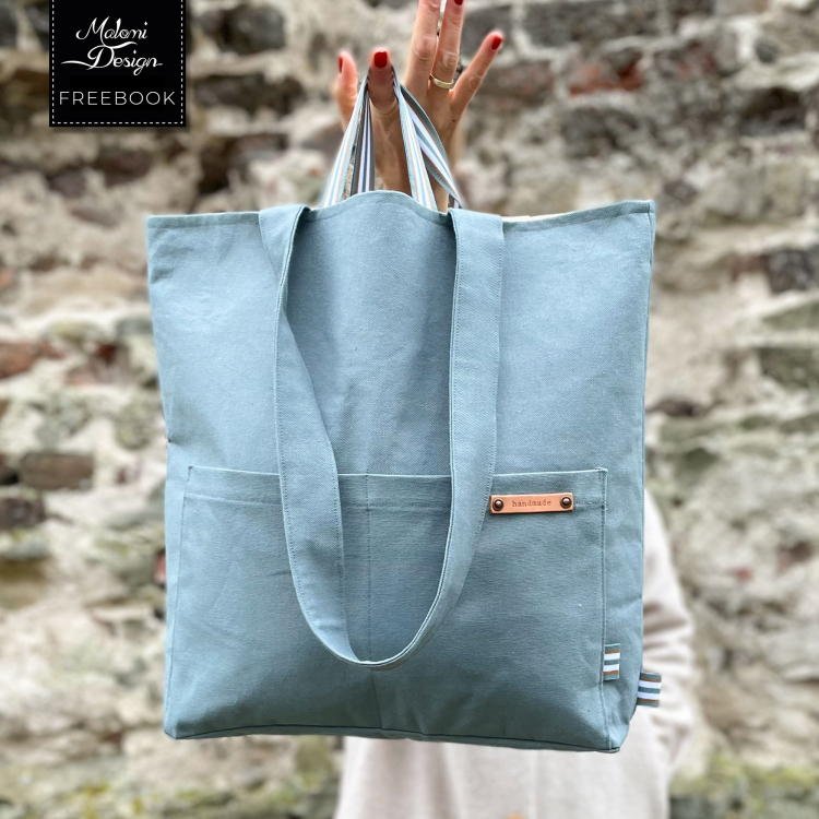 Freebook Malomi Shopper Bella, german | Fabrics Hemmers