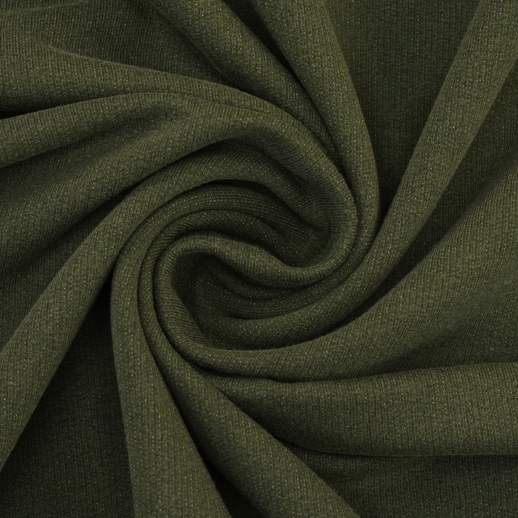 Tissu french terry Vintage uni, vert olive | Tissus Hemmers