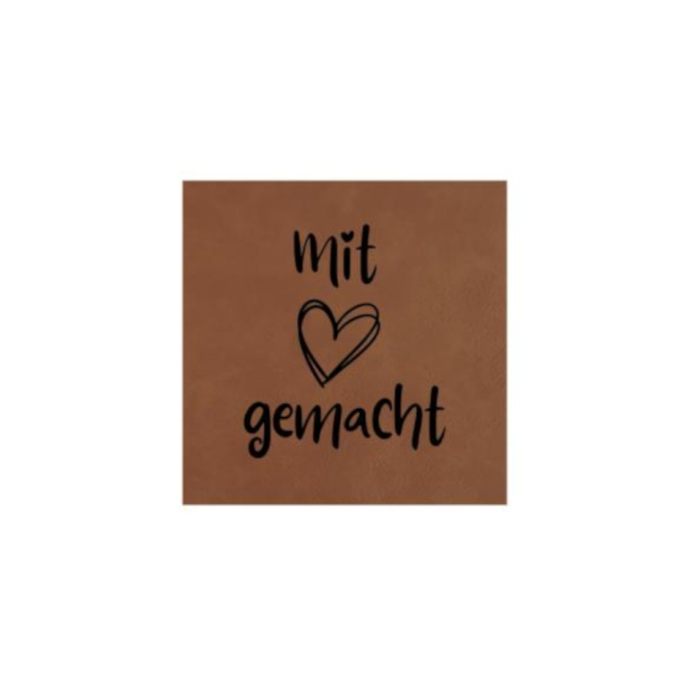 Kunstleder-Label Mit Liebe gemacht | Stoffe Hemmers