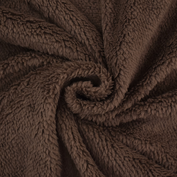 Cuddly teddy fabric, dark brown | Fabrics Hemmers