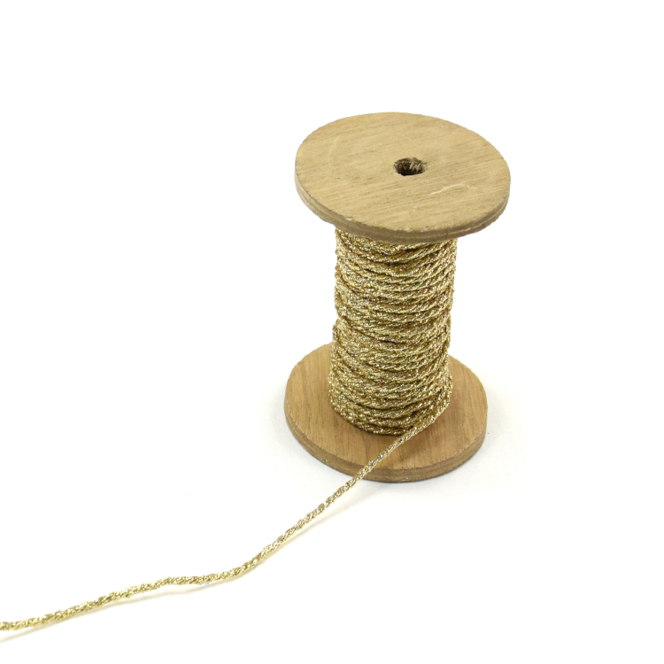 Cordon de serrage Lurex 2mm/ cordon sweat, or | Tissus Hemmers