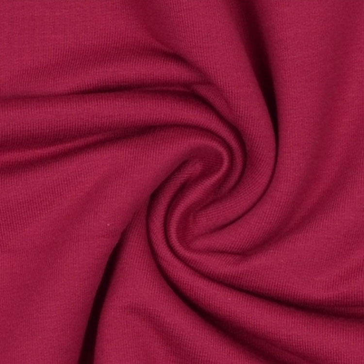 Muster: Baumwolljersey French Terry uni, magenta | Stoffe Hemmers
