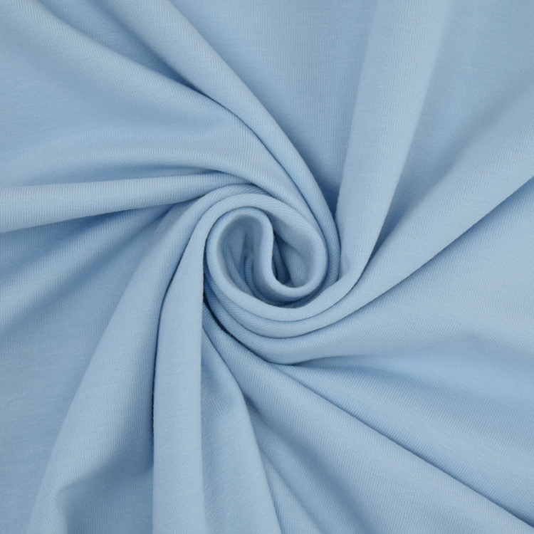 Sample: Cotton jersey plain, light blue | Fabrics Hemmers