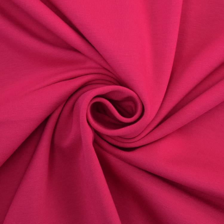 Sample: Cotton jersey plain, bright pink | Fabrics Hemmers