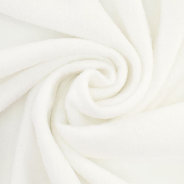 Sample: Fleece anti-pill, off-white | Fabrics Hemmers