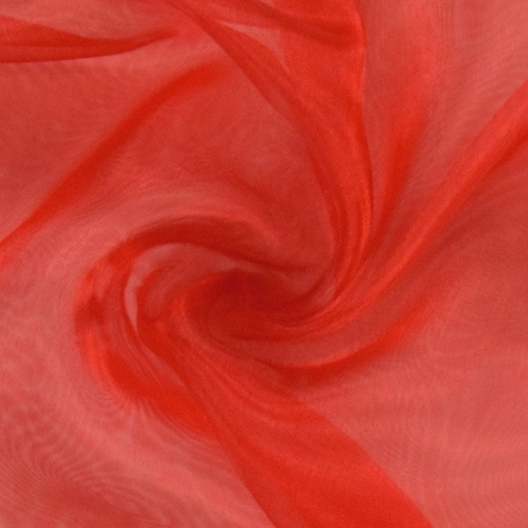 Sample: Organza red | Fabrics Hemmers