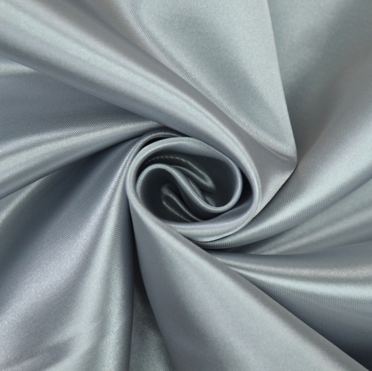 Sample: Polyester satin silver grey | Fabrics Hemmers