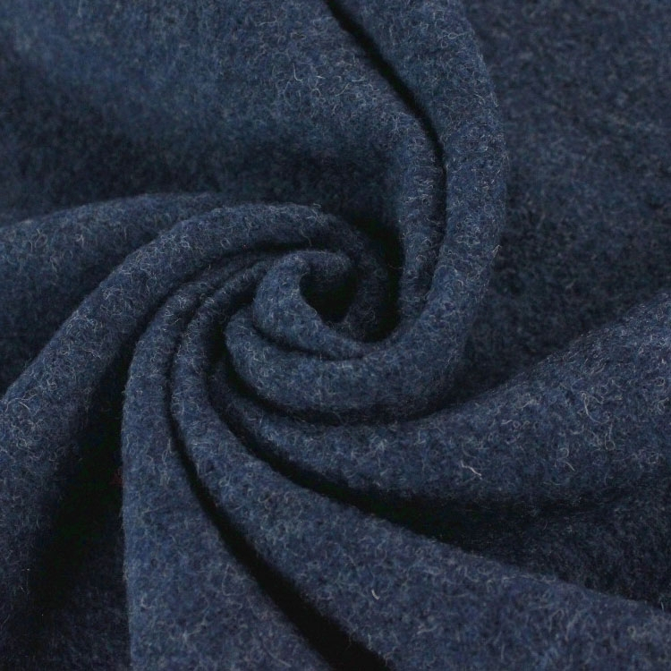 Sample: Fulled loden dark blue | Fabrics Hemmers