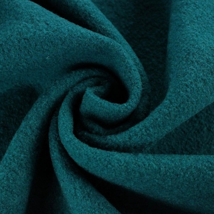 Sample: Fulled loden dark turquoise | Fabrics Hemmers