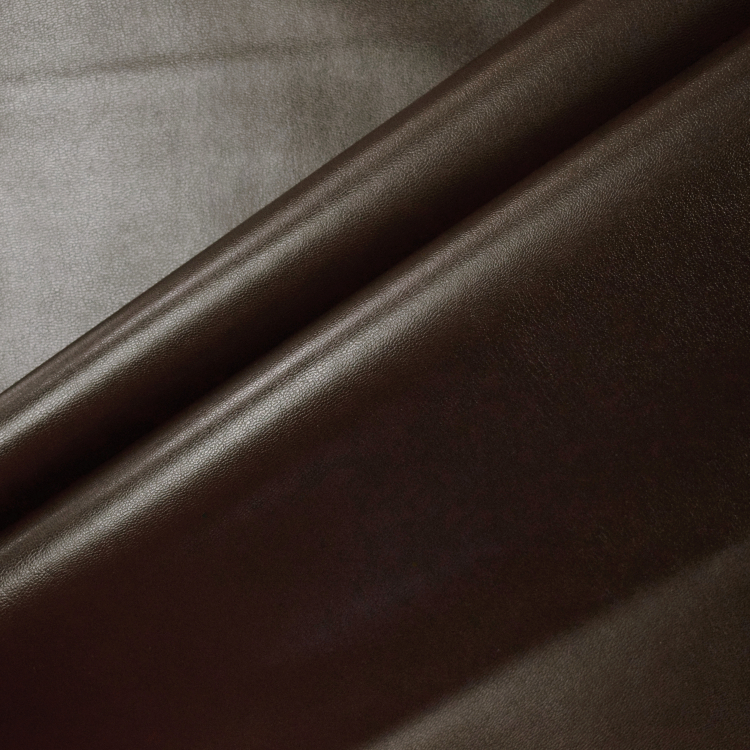Tissu simili cuir synthetique Nappa, marron foncé | Tissus Hemmers