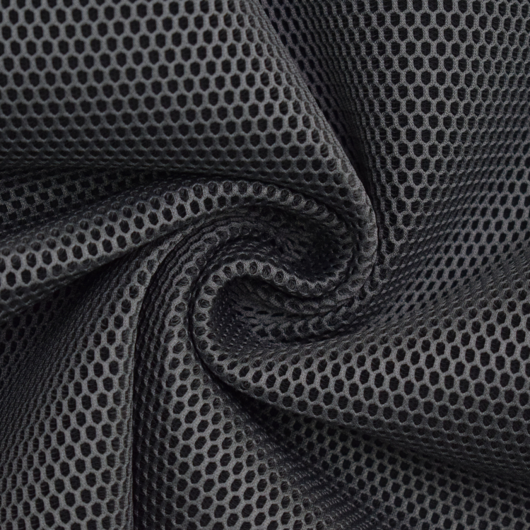 3D mesh stof met geweven achterkant, grijs | Stoffen Hemmers