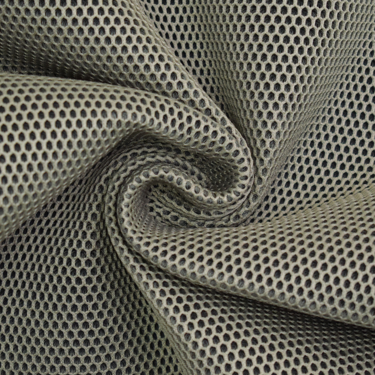 3D mesh stof met geweven achterkant, lichtgrijs | Stoffen Hemmers