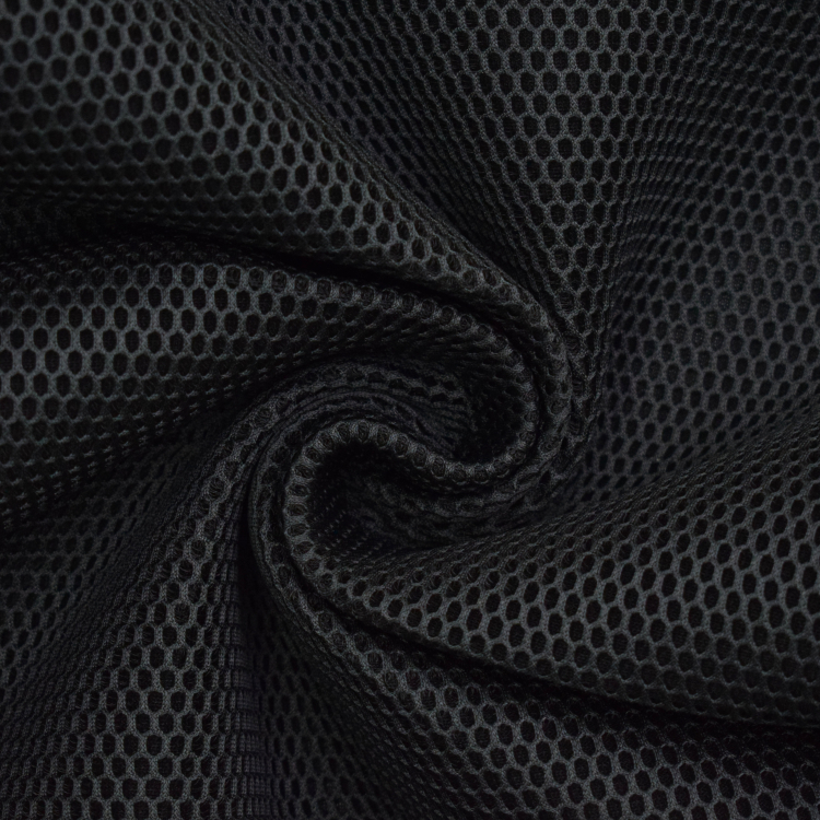 3D mesh stof met geweven achterkant, zwart | Stoffen Hemmers
