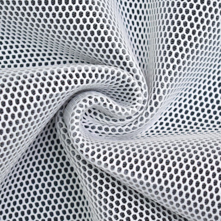 3D mesh stof met geweven achterkant, wit | Stoffen Hemmers