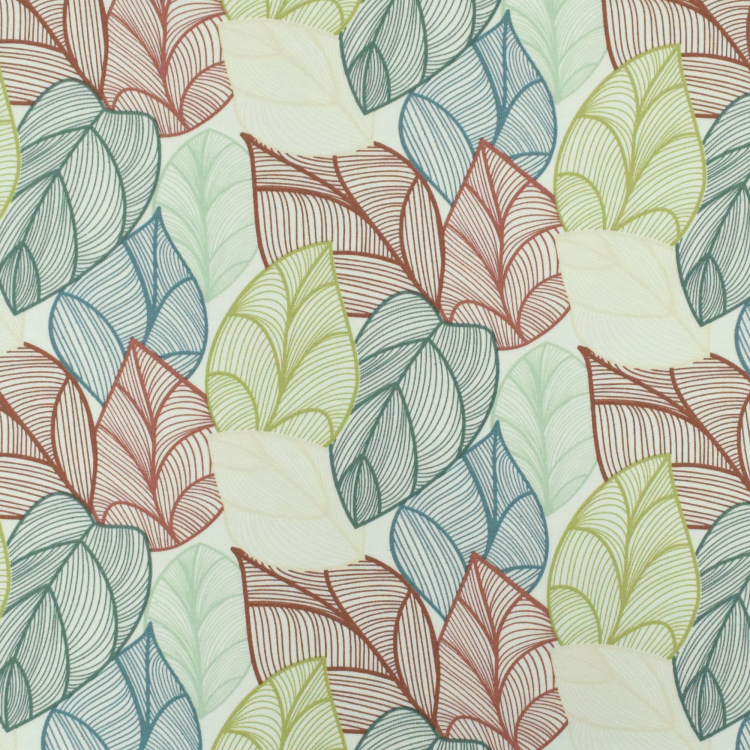 Organic French Terry Color Leaves, wollweiss | Stoffe Hemmers