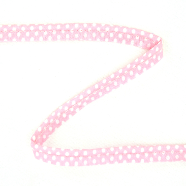 Piping ribbon dots, pink / white | Fabrics Hemmers